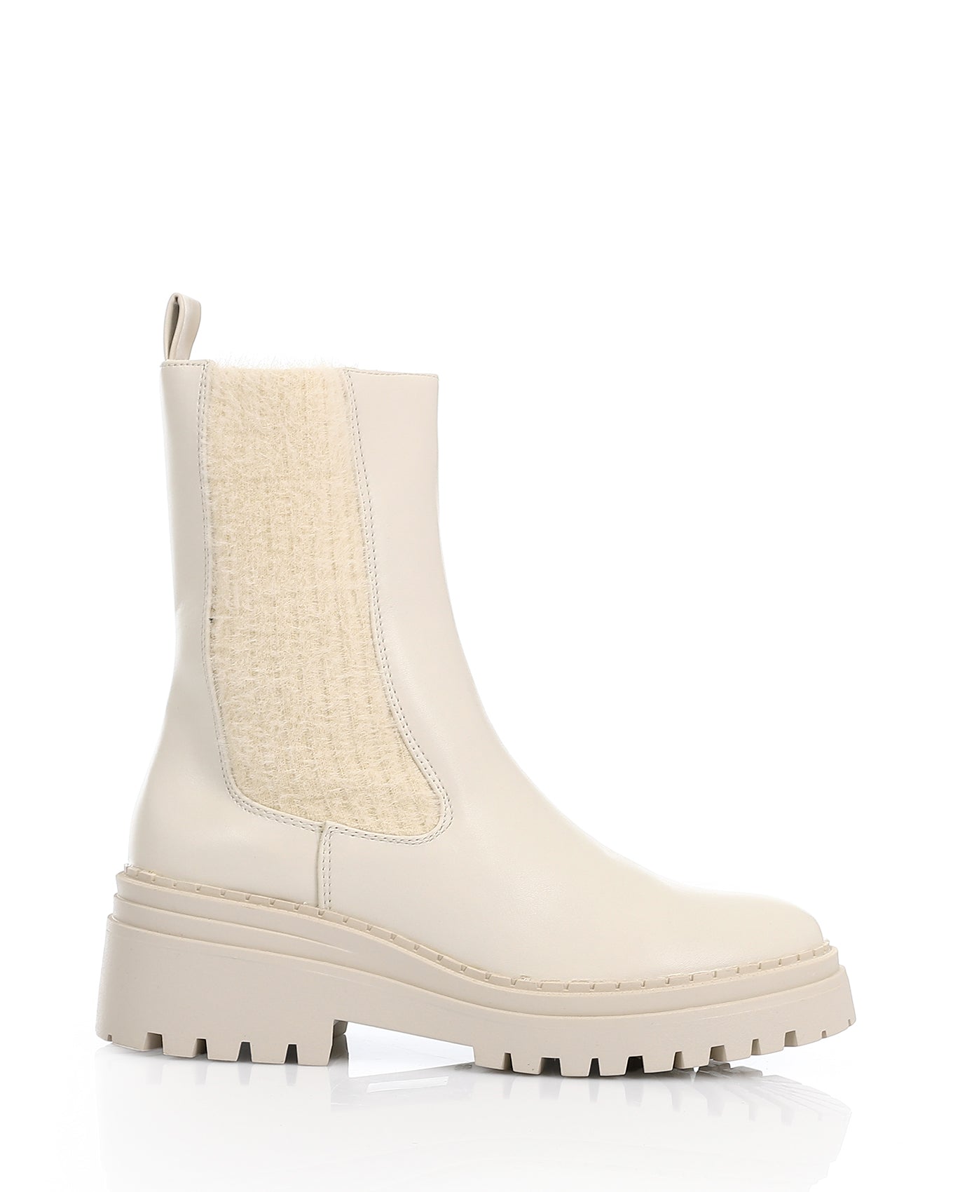 GPS-DVTV-015 Simple Leather Boots - BEIGE / 37 - Dejavu